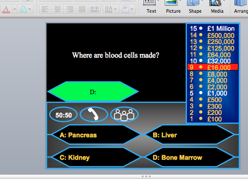 KS3 Science (Biology) Who Want's to Be a Millionaire Game | Teaching ...