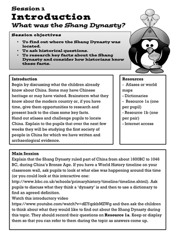 Shang Dynasty Planning Bundle KS2 | Teaching Resources
