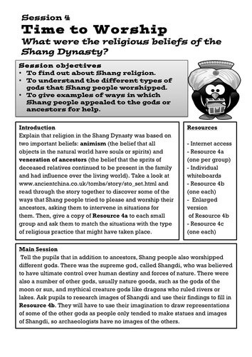 Shang Dynasty Planning Bundle KS2 | Teaching Resources