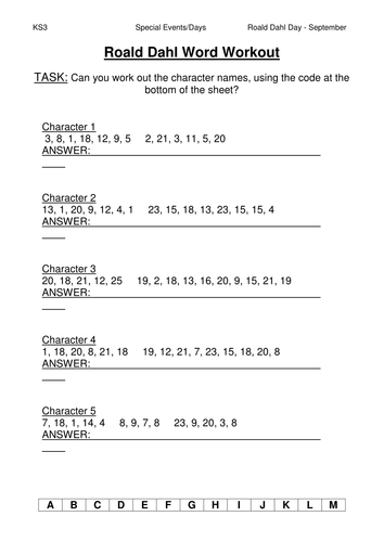 Roald Dahl Day - September | Teaching Resources