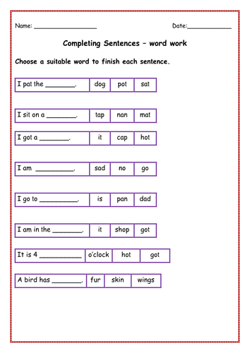 Reading comprehension, sentence & word work - PowerPoint Presentation ...