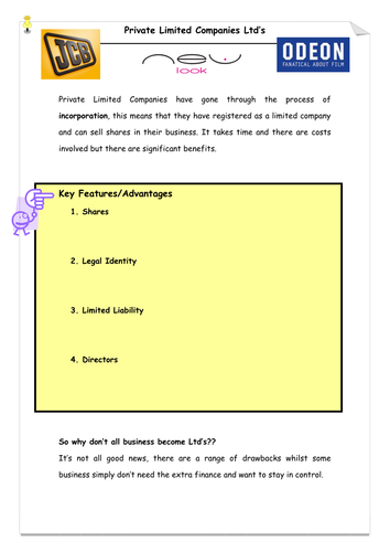 Private Limited Companies ltd's Lesson | Teaching Resources