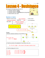 Resistance calculation (Physics) | Teaching Resources