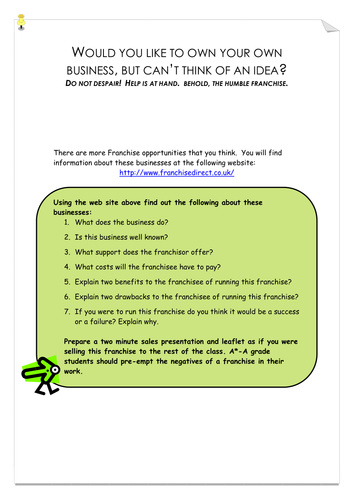 Franchises by PTennant - UK Teaching Resources - TES
