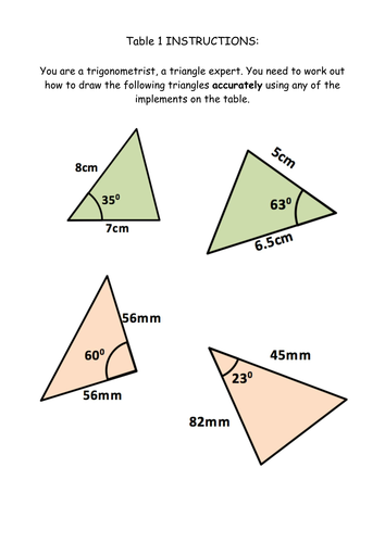 Triangle Construction | Teaching Resources