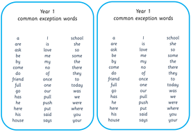 Year 1 Common exception word mat by highwaystar - Teaching Resources - TES