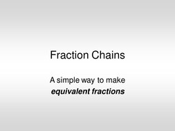 Chain Of Equivalent Fractions