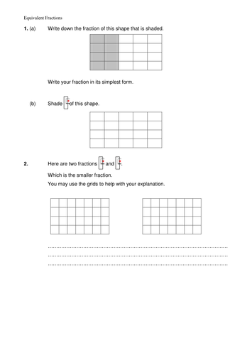 KS2, KS3 or KS4 Revision; Equivalent Fractions; lots of presentations ...