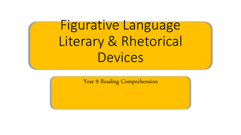 Figurative Language Literary & Rhetorical Devices: The Million Pound ...