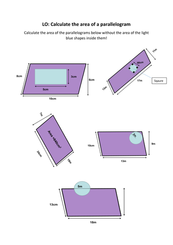Area of Parallelogram Challenge | Teaching Resources