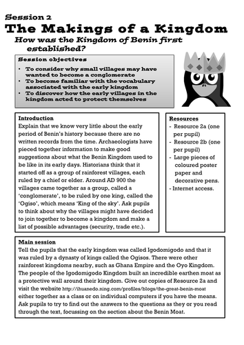 Benin Kingdom Planning Bundle KS2 | Teaching Resources