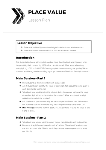 Place Value - Complete Lesson | Teaching Resources