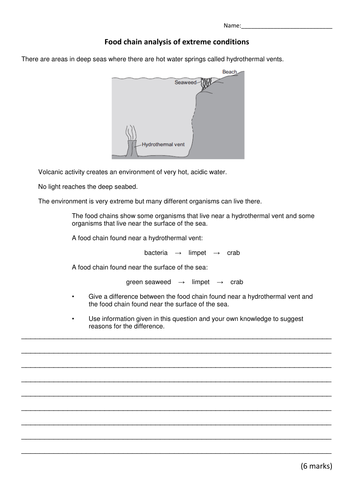 65 AQA Biology 6 Mark Questions With Mark Schemes | Teaching Resources