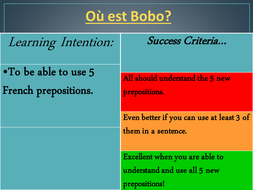 French Prepositions | Teaching Resources