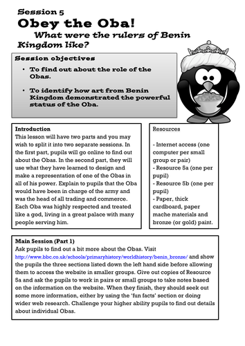 Benin Kingdom Planning Bundle KS2 | Teaching Resources