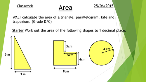 Area of shapes | Teaching Resources