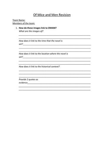 Of Mice and Men | Teaching Resources