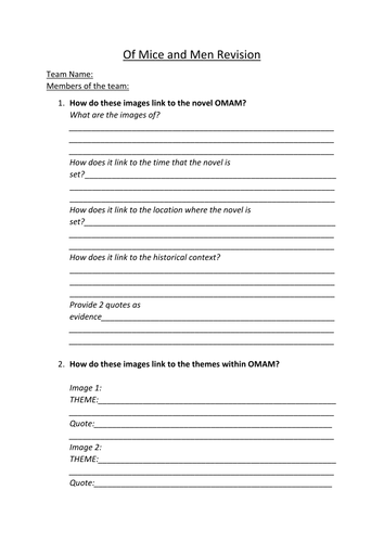 Of Mice and Men | Teaching Resources