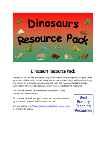 Dinosaurs Resource Pack | Teaching Resources