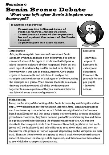 Benin Kingdom Planning Bundle KS2 | Teaching Resources