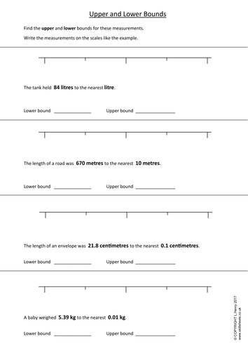 Upper and Lower Bounds | Teaching Resources