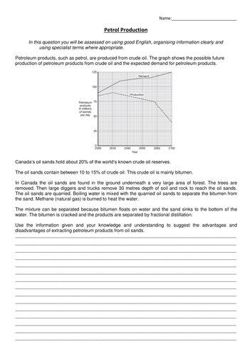 56 AQA Chemistry 6 Mark Questions With Mark Schemes | Teaching Resources 56 AQA Chemistry 6 Mark Questions With Mark Schemes | Teaching Resources