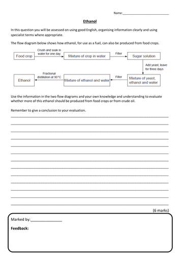 56 AQA Chemistry 6 Mark Questions With Mark Schemes | Teaching Resources 56 AQA Chemistry 6 Mark Questions With Mark Schemes | Teaching Resources