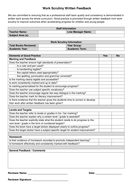 Staff Work Scrutiny Template - Written Feedback | Teaching Resources