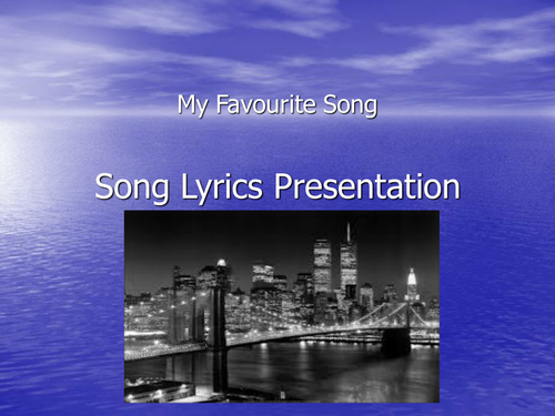 Song Lyrics Presentation Model | Teaching Resources