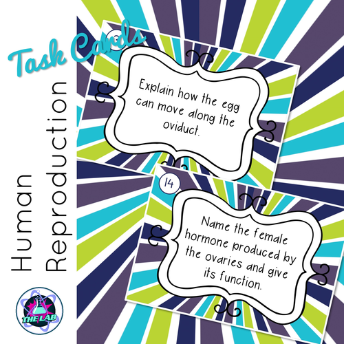 Human Reproduction Revision Task Cards by liezelpienaar - Teaching ...