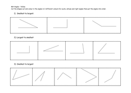 Differentiated angles - Identifying, sorting, ordering and measuring ...