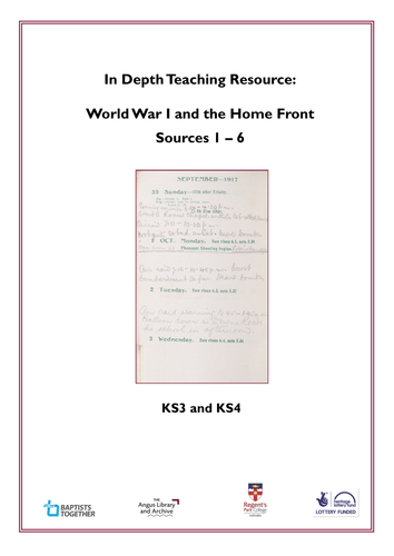 World War I and The Home Front: Investigation | Teaching Resources