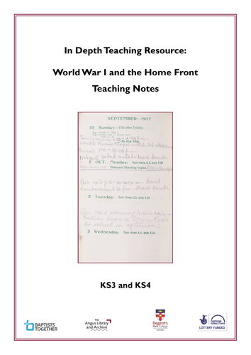 World War I and The Home Front: Investigation | Teaching Resources