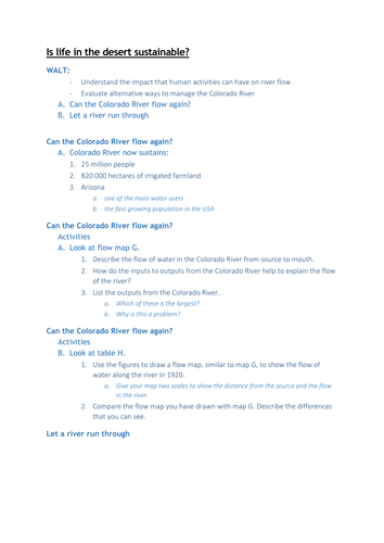 Water Resources | Teaching Resources