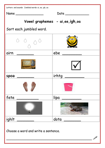 Phase 3: Phonics, Consonant Digraphs/Vowel digraphs/trigraphs ...