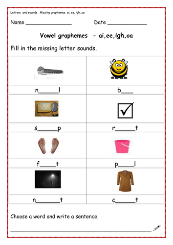 Phase 3: Phonics, Consonant Digraphs/Vowel digraphs/trigraphs ...