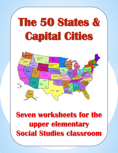 50 States & Capital Cities - Worksheets for upper elementary ...
