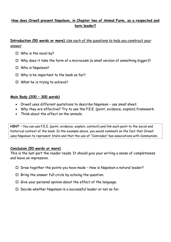 GCSE English Animal Farm George Orwell Unit | Teaching Resources