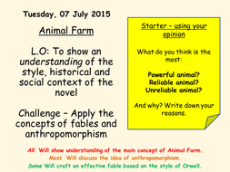 GCSE English Animal Farm George Orwell Unit | Teaching Resources