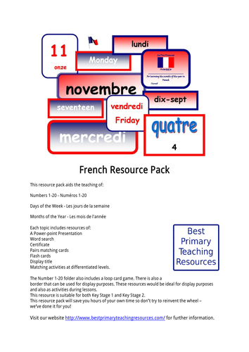 French Resource Pack | Teaching Resources