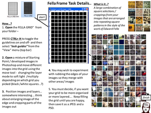 A-Level Photography:Photoshop Task: Fella Grids | Teaching Resources