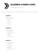 Algebra & Index Laws - Complete Lesson | Teaching Resources