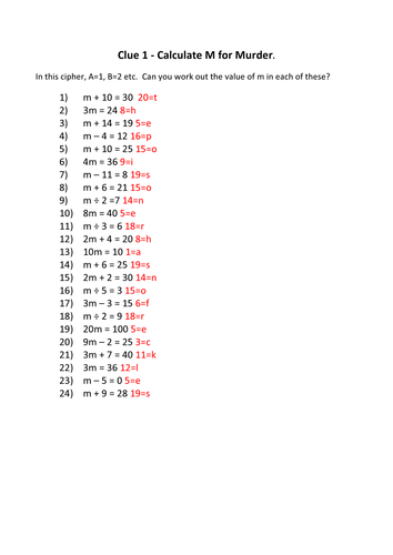 Maths Murder Mystery 2 | Teaching Resources
