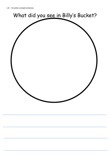 Billy's Bucket Literacy resource EYFS | Teaching Resources