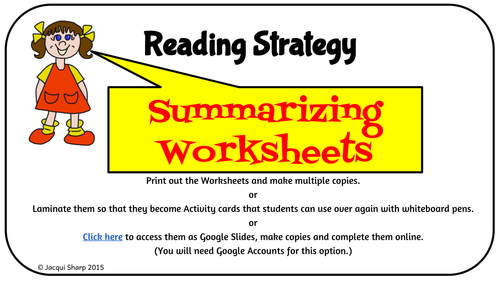 Summarizing Reading, Writing and Research strategy pack | Teaching ...