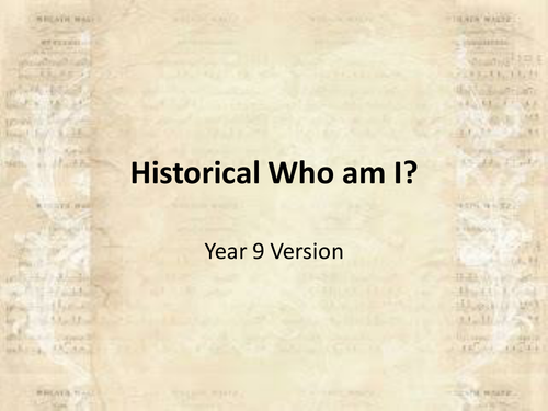 End of year revision game- who am I? | Teaching Resources
