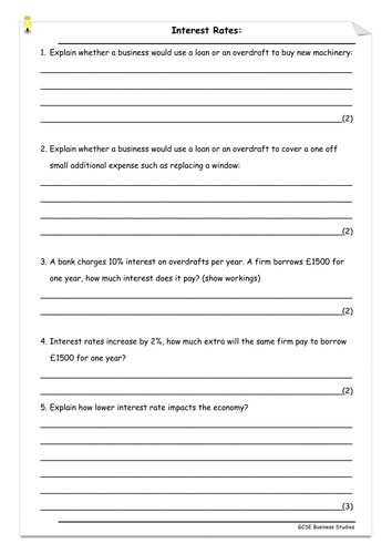 Interest Rates | Teaching Resources