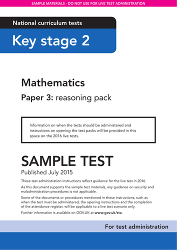 Complete set of 2016 Sample Key Stage 2 assessments | Teaching Resources