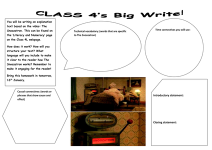 Big Write Prompt / Talk Sheets by alarter - UK Teaching Resources - TES