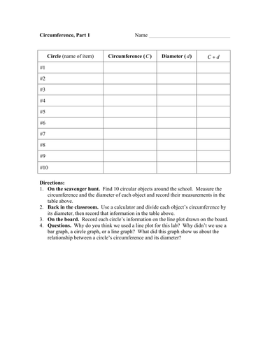 Circle Scavenger Hunt | Teaching Resources